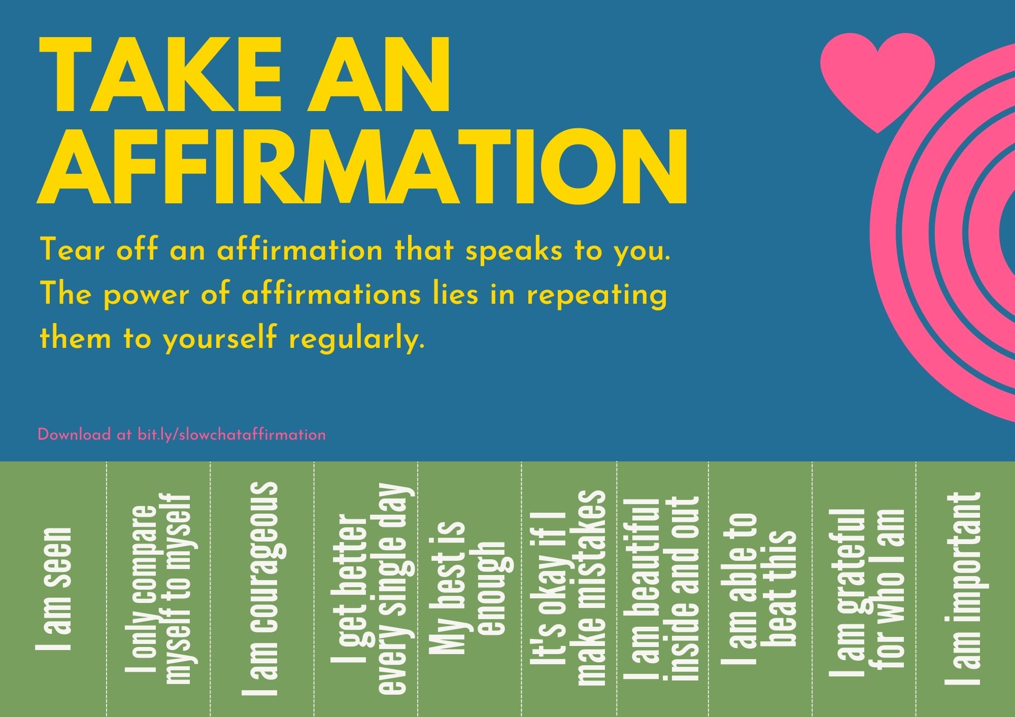 Affirmations – #slowchathealth